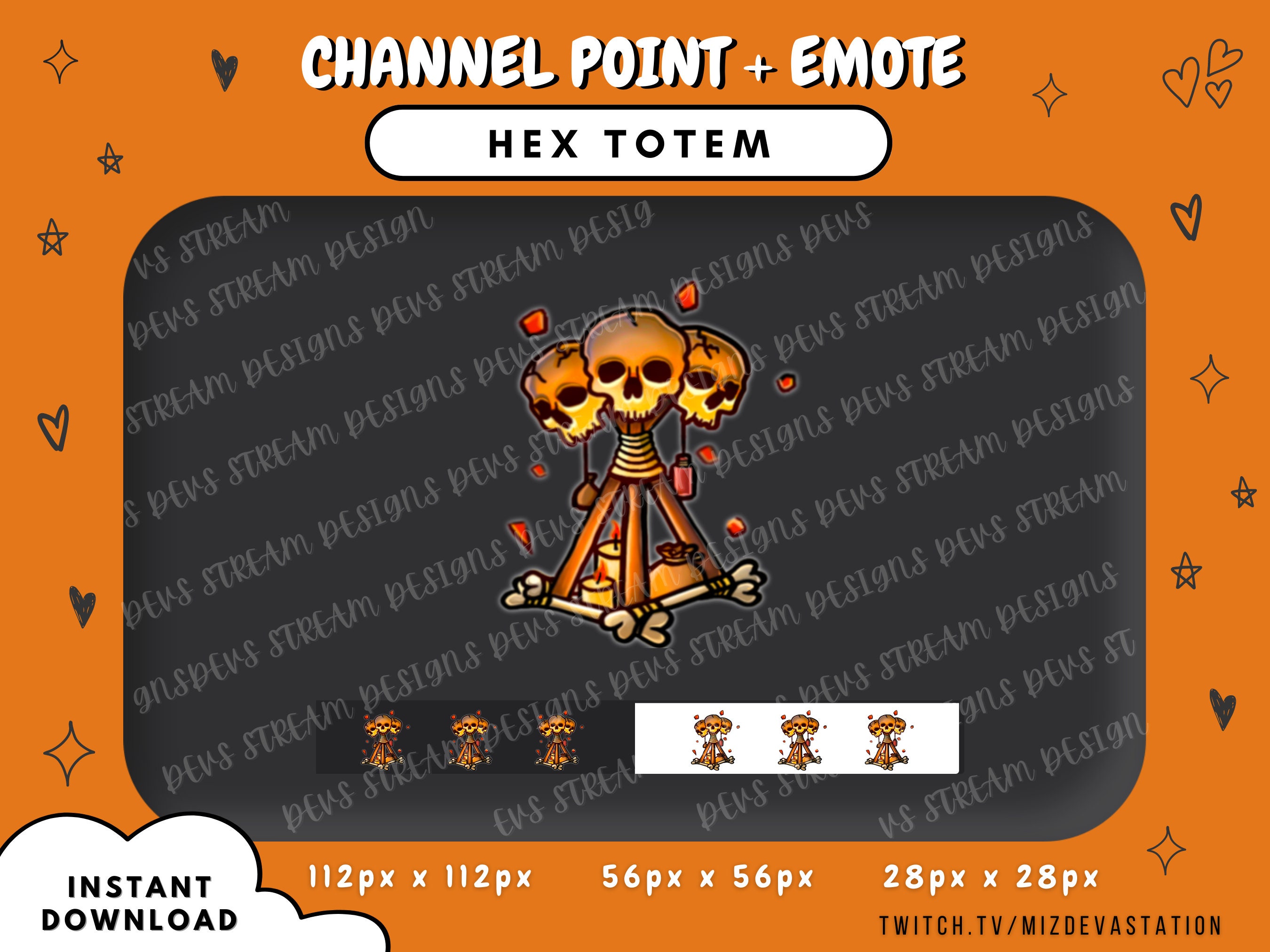 Hex Totem Emote Twitch Channel Point DBD KICK Twitch Discord - Etsy