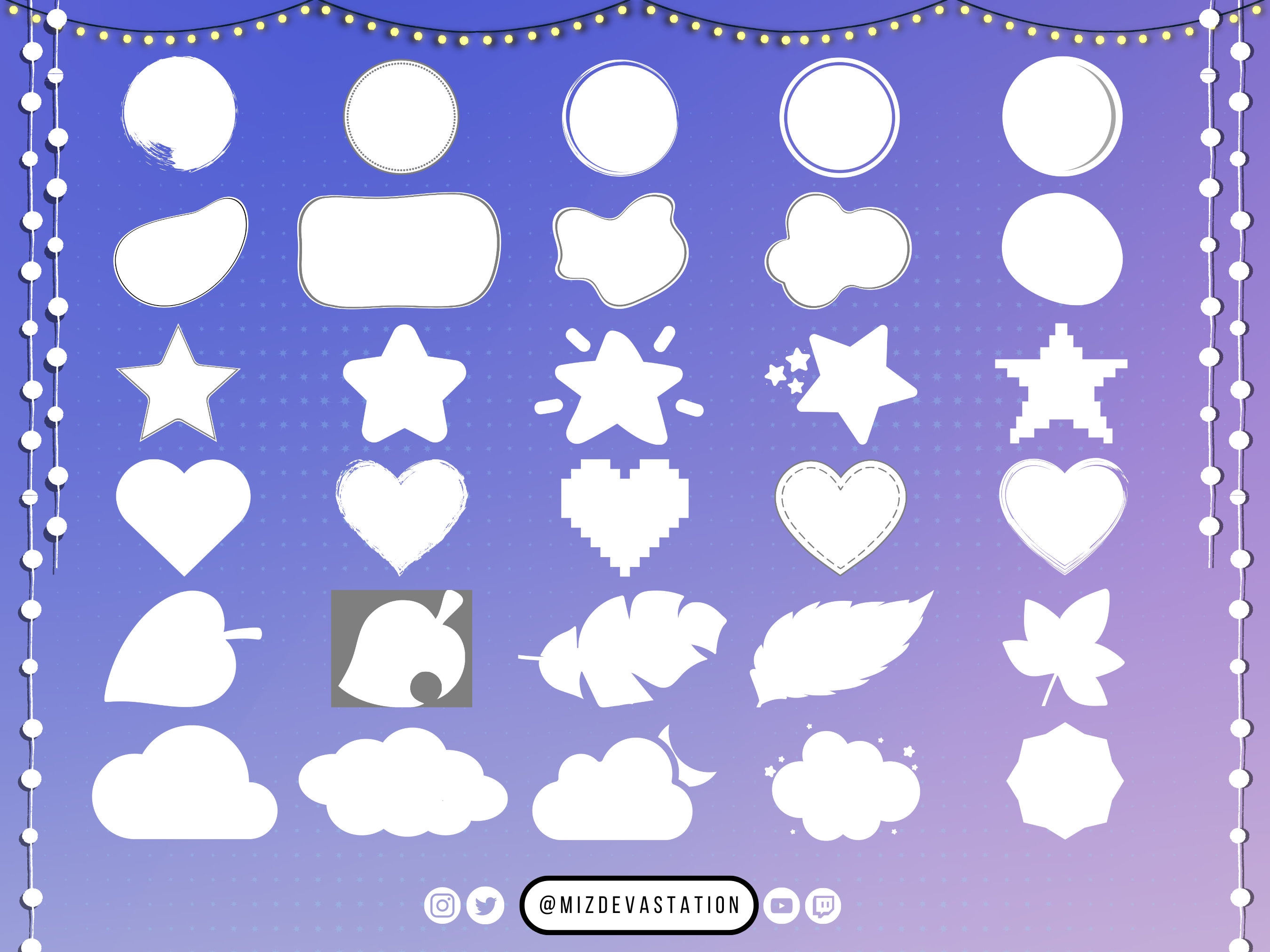 Variety Webcam Mask Bundle | 52 STYLES | Made for Streamers | OBS ...