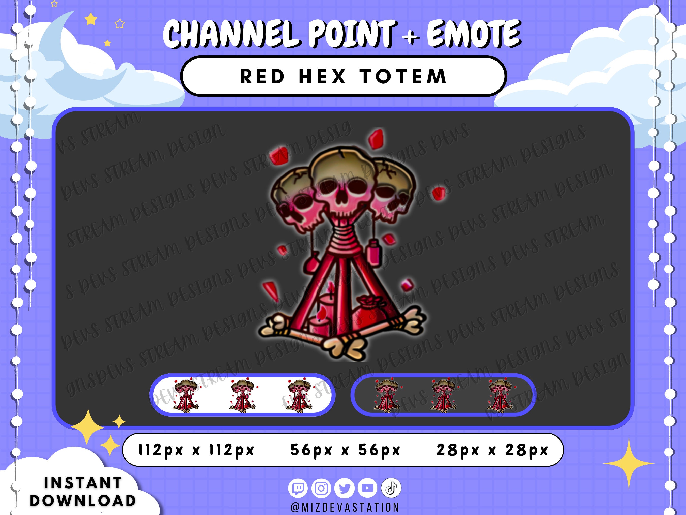 Red Hex Totem Emote | Twitch Channel Point | DBD | KICK | Twitch ...