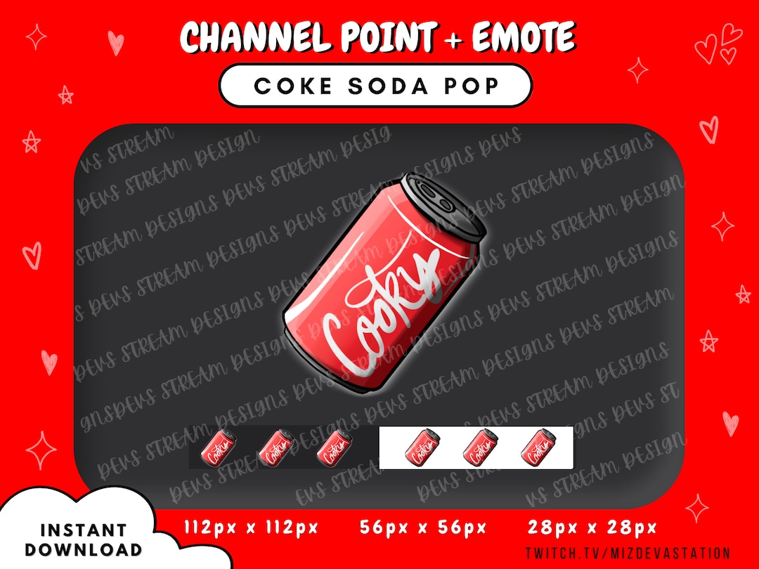 Coke Soda Pop Twitch Emote Channel Point KICK Twitch Discord - Etsy