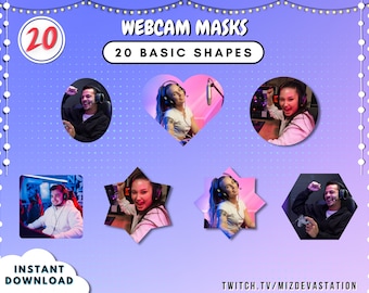 Circle Shape Webcam Mask Bundle | 14 STYLES | Designs | Made for ...