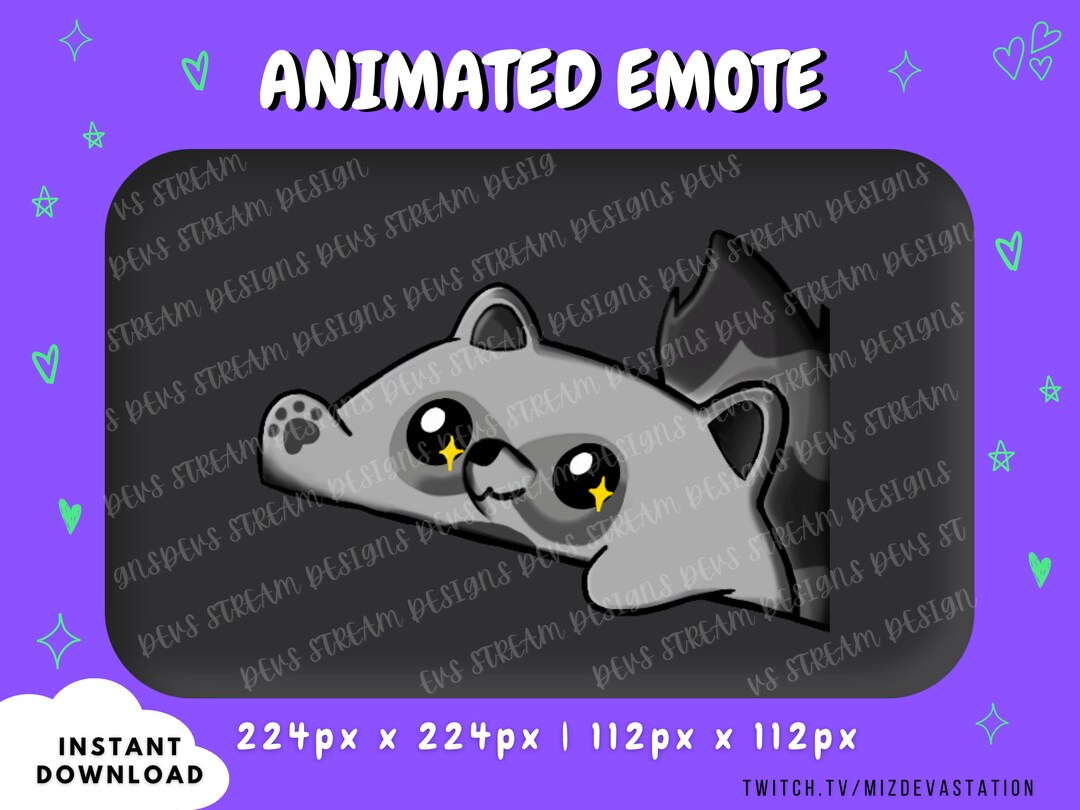 Animated Raccoon Emote | Trash Panda TWITCH Emote | KICK | Discord - Etsy