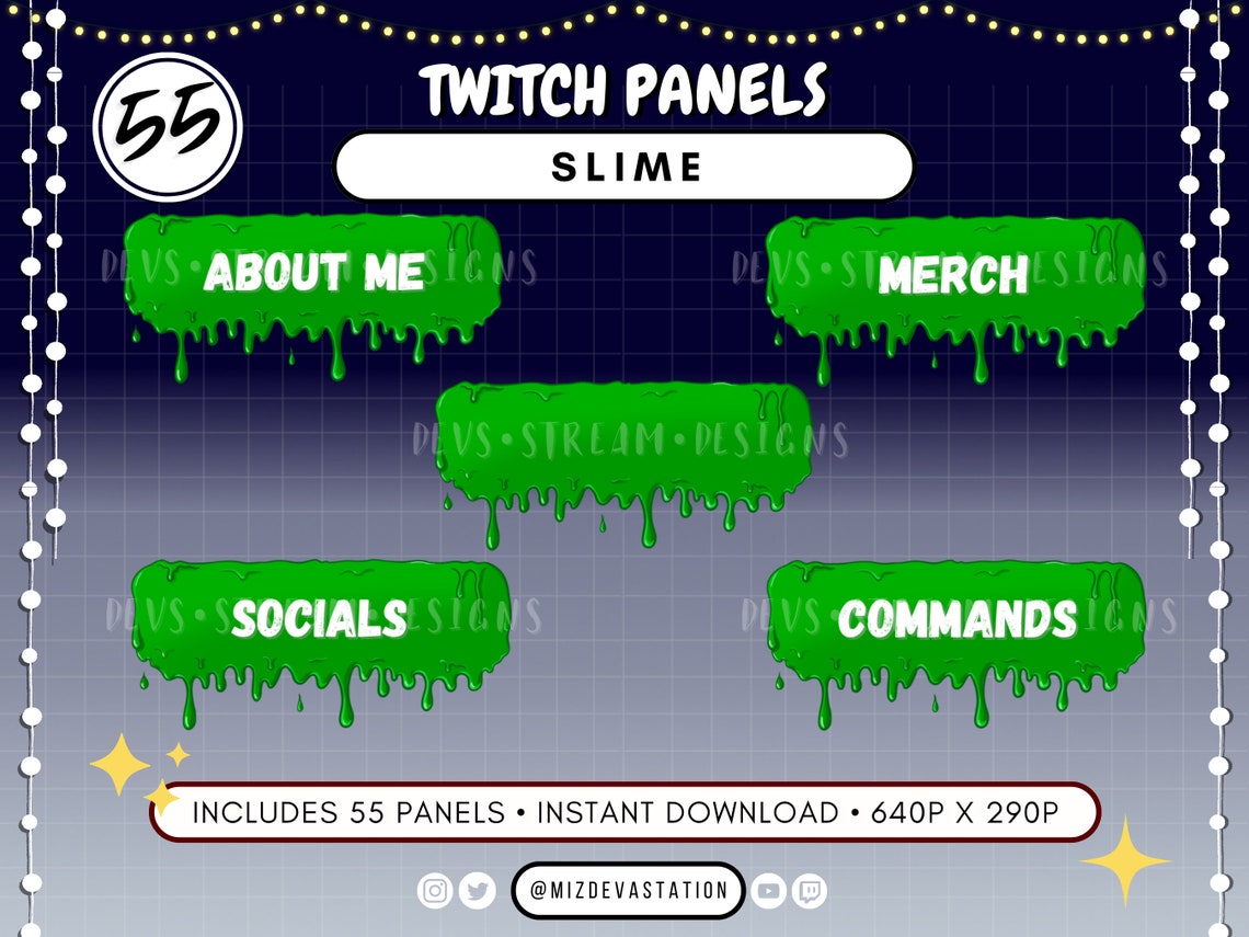 Slime Panels Horror Sludge Twitch Panels Made for Twitch KICK - Etsy