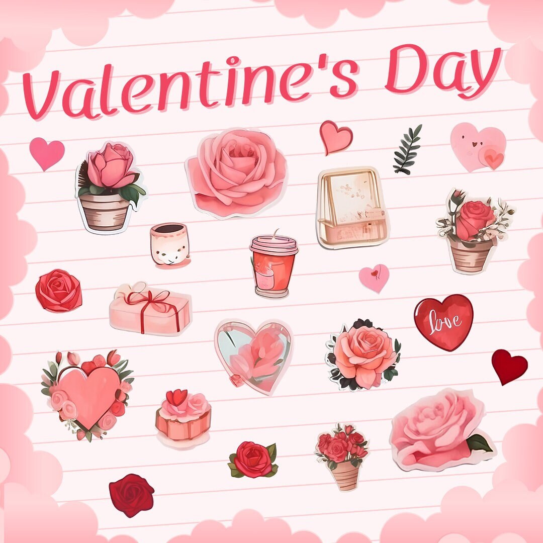 Valentines Day Clipart Bundle, Cute Valentine Clip Art, Love, Heart ...