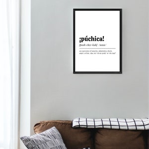 Púchica Definition Wall Art | Printable Wall Art | Living Room, Office ...