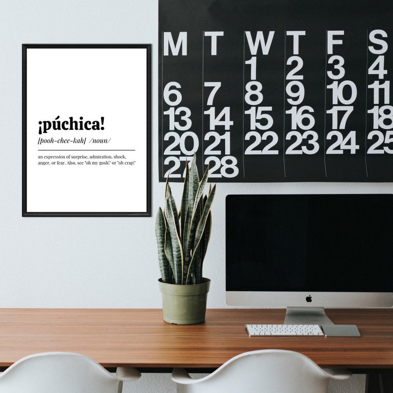 Púchica Definition Wall Art | Printable Wall Art | Living Room, Office ...