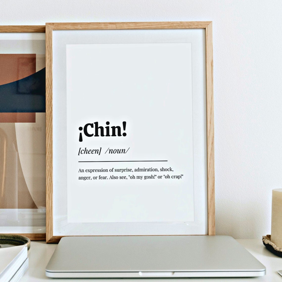 Chin Definition Spanish Wall Art Instant Printable, Oh Crap, Spanish ...