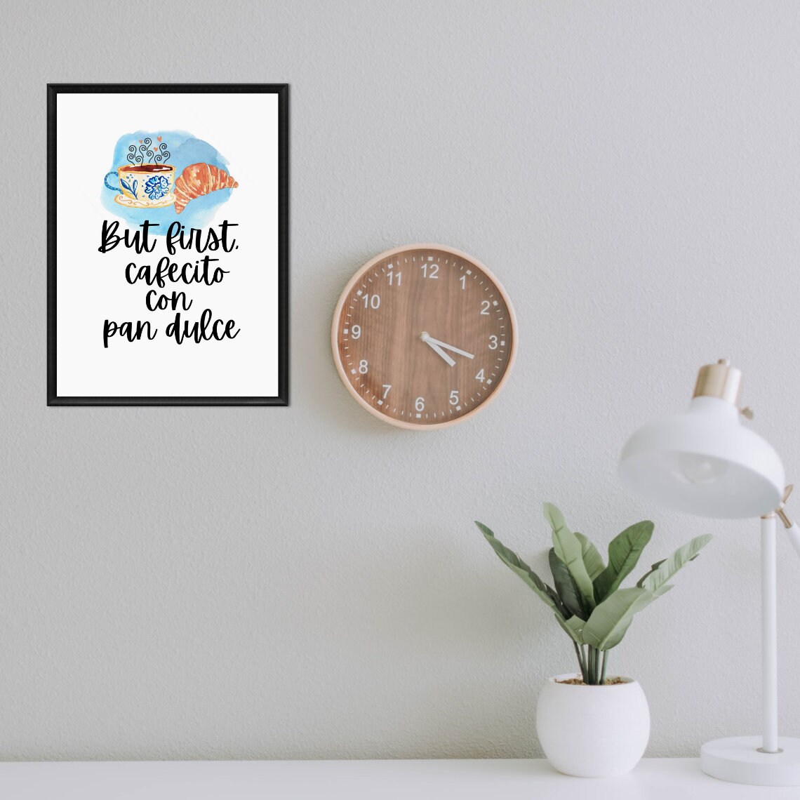 But First Cafecito Con Pan | Printable Wall Art | Coffee | Kitchen ...