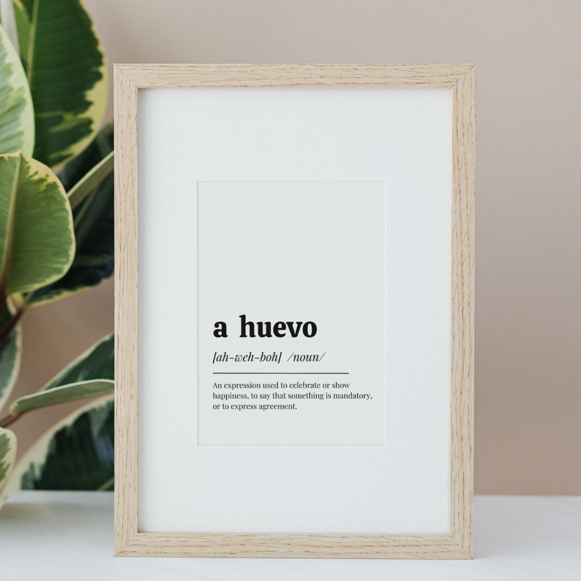 A Huevo Definition | Spanish Wall Art Instant Printable, Funny Sayings ...