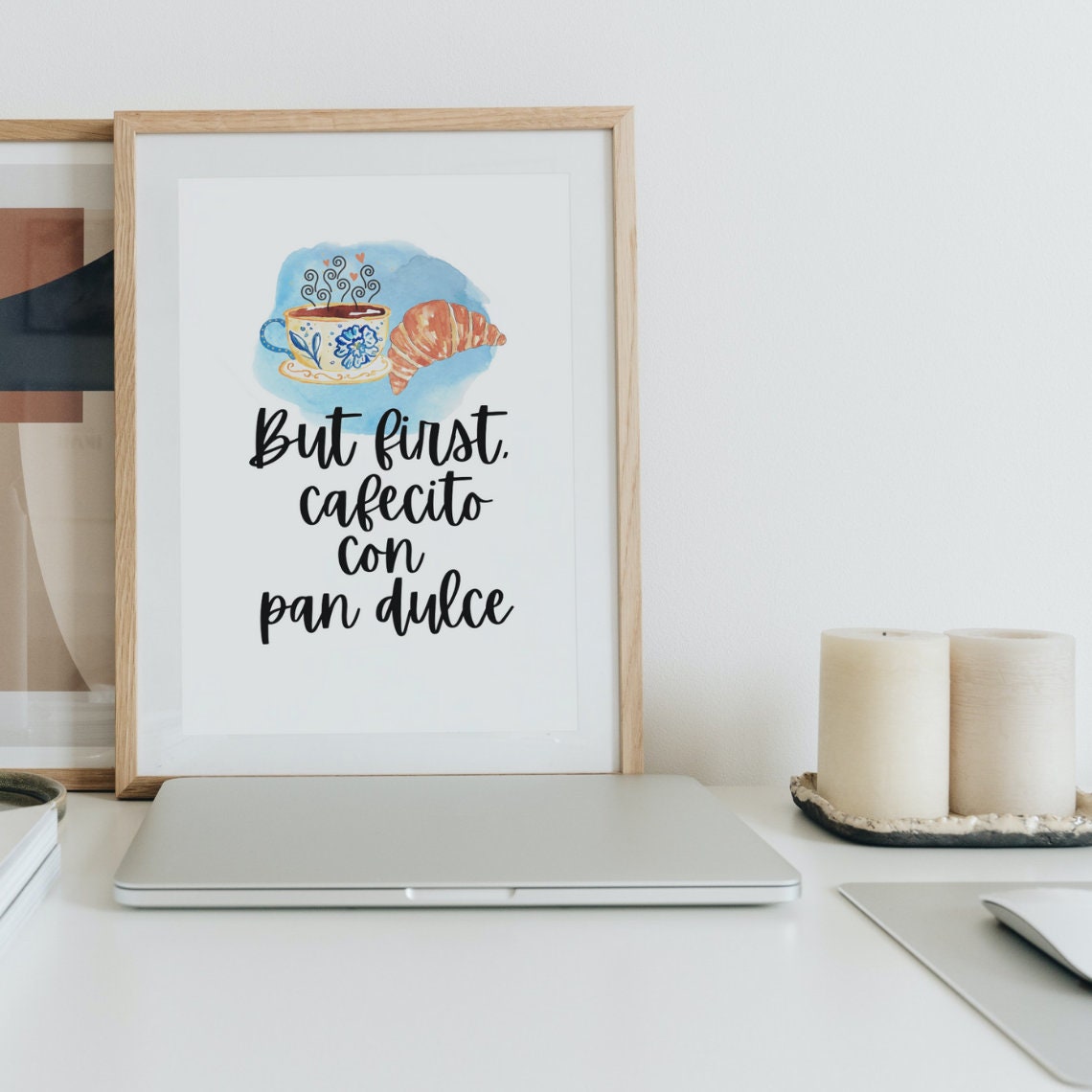 But First Cafecito Con Pan | Printable Wall Art | Coffee | Kitchen ...