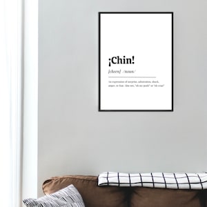 Chin Definition | Spanish Wall Art Instant Printable, Oh Crap, Spanish ...