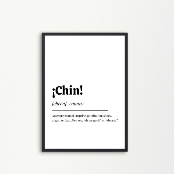 Chin Definition Spanish Wall Art Instant Printable Oh Crap - Etsy
