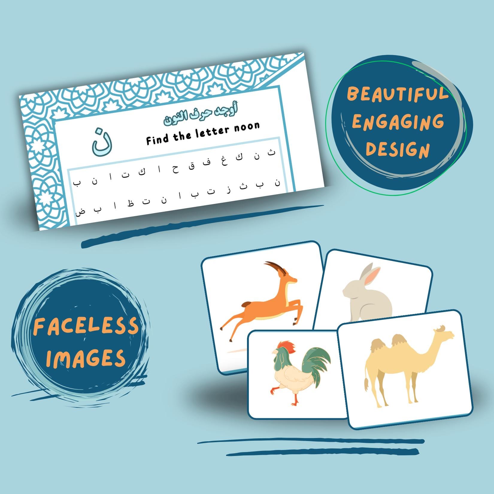 Arabic Alphabet Letter Search: Independent Letters- Free Bonus Files ...