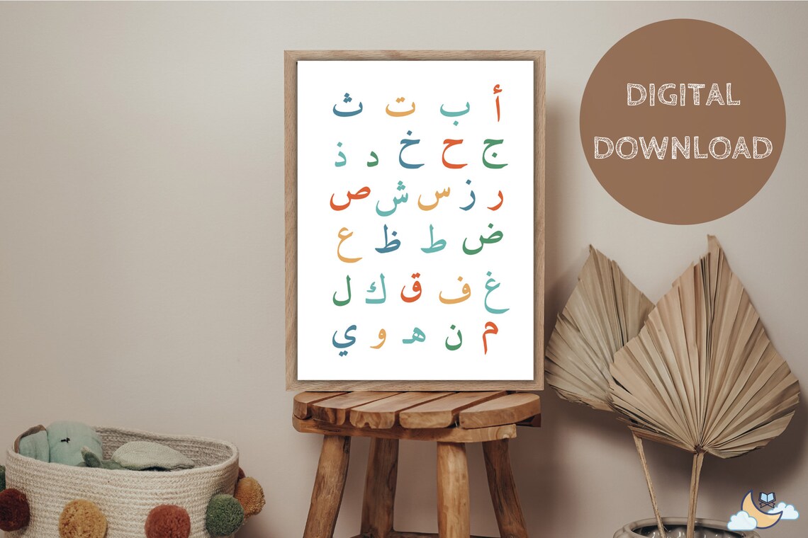 Arabic Alphabet Poster Educational Wall Art Learn Arabic - Etsy Canada