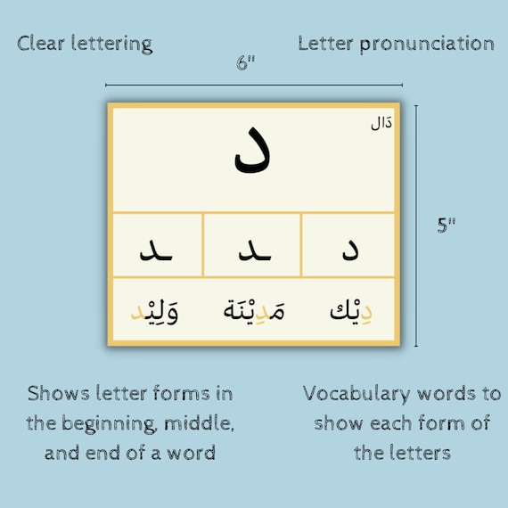 Arabic Alphabet Letters Beginning Middle End