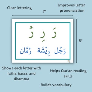 Arabic Alphabet & Quran Reading Vocabulary Fatha Kasra Dhamma ...