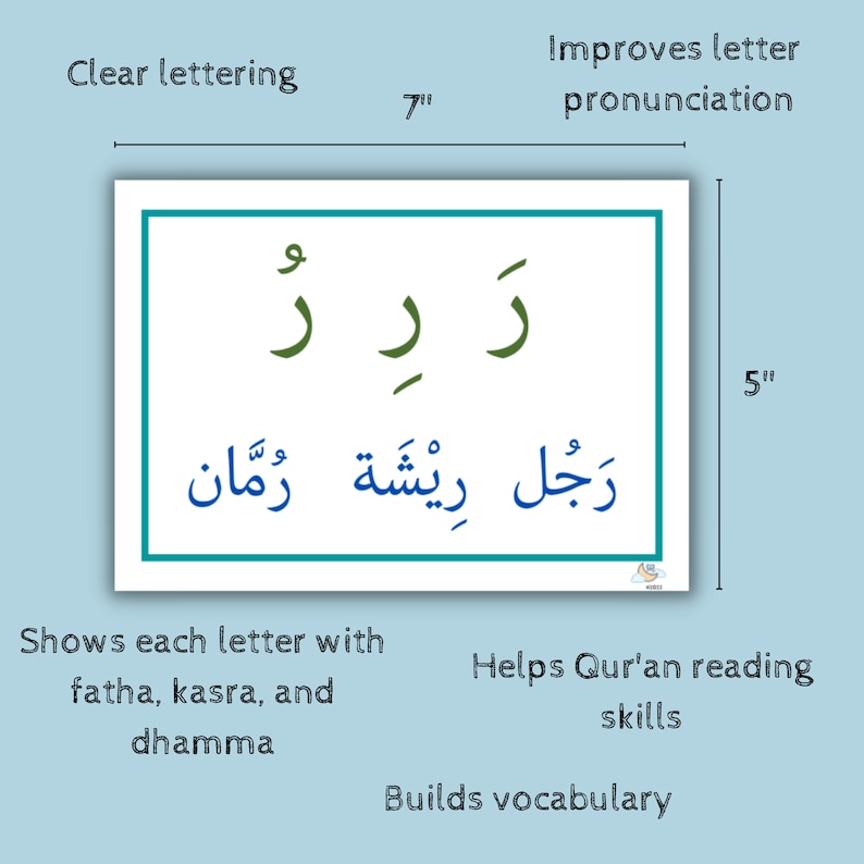 Arabic Alphabet & Quran Reading Vocabulary Fatha Kasra Dhamma ...