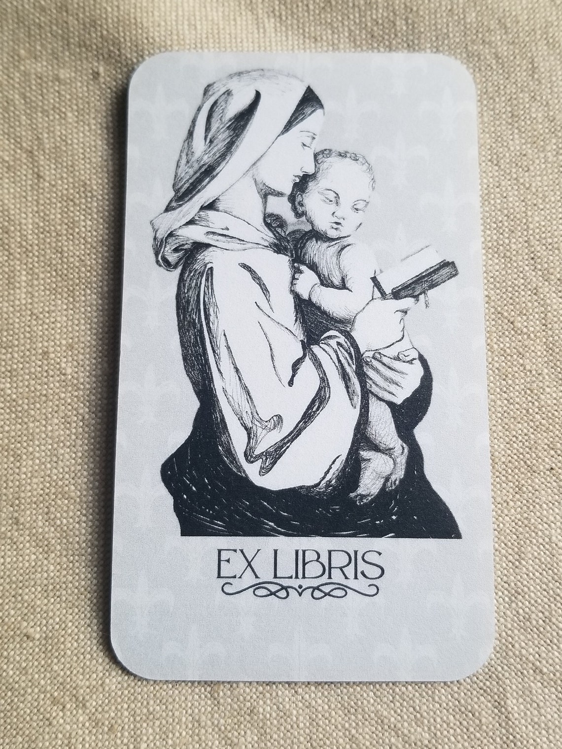 Catholic Ex Libris Stickers, Reading Madonna and Child - Etsy