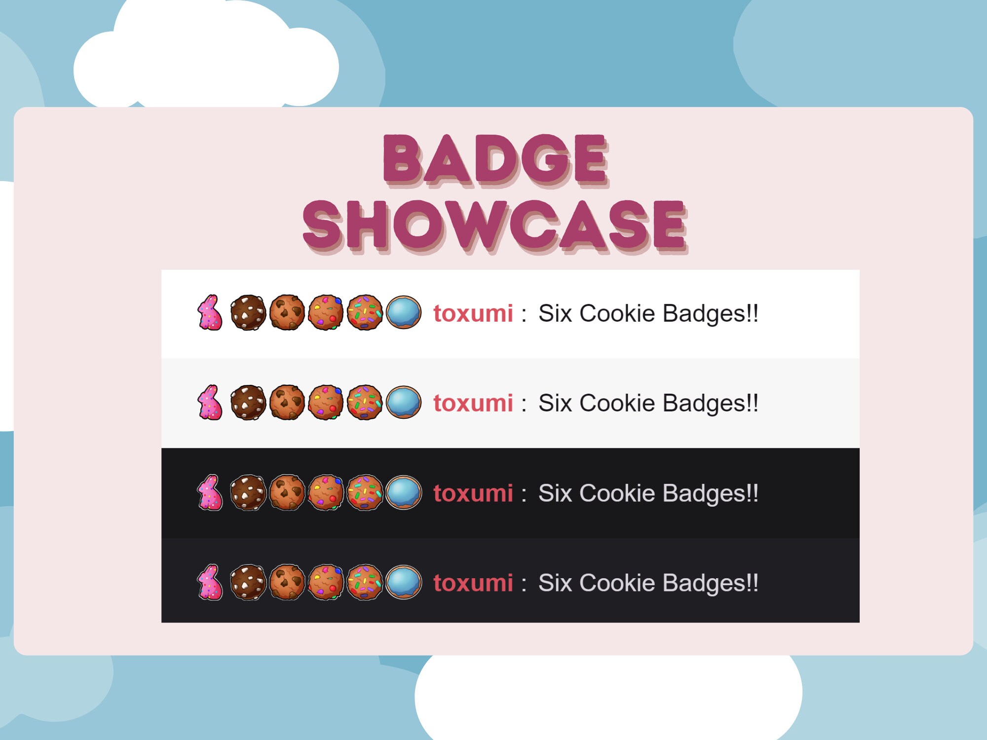 Cute Cookie Channel Point Badges, Twitch Subscriber Icons (digital ...