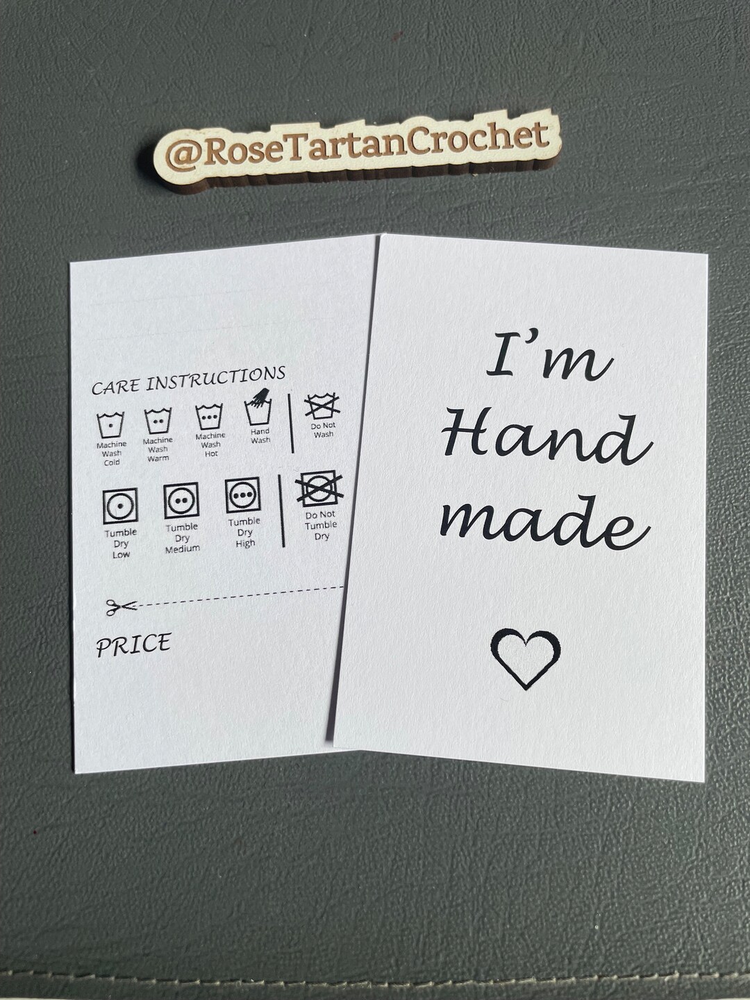 Handmade Price Tags: Craft Fair Display With Washing Instructions (25 ...