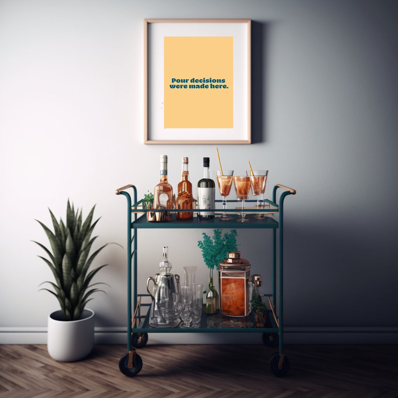 Cocktail Posters Bar Cart Art Bar Cart Decor Bar Cart Wall Art Cocktail ...