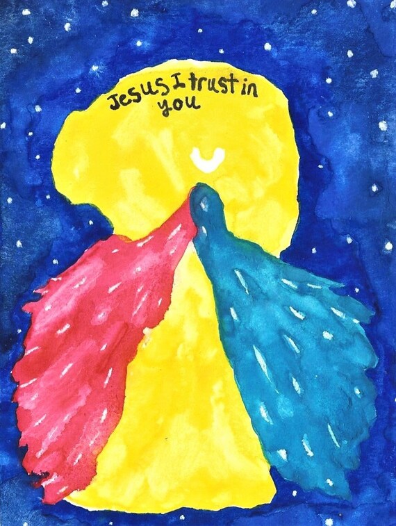 Divine Mercy Watercolor | Etsy