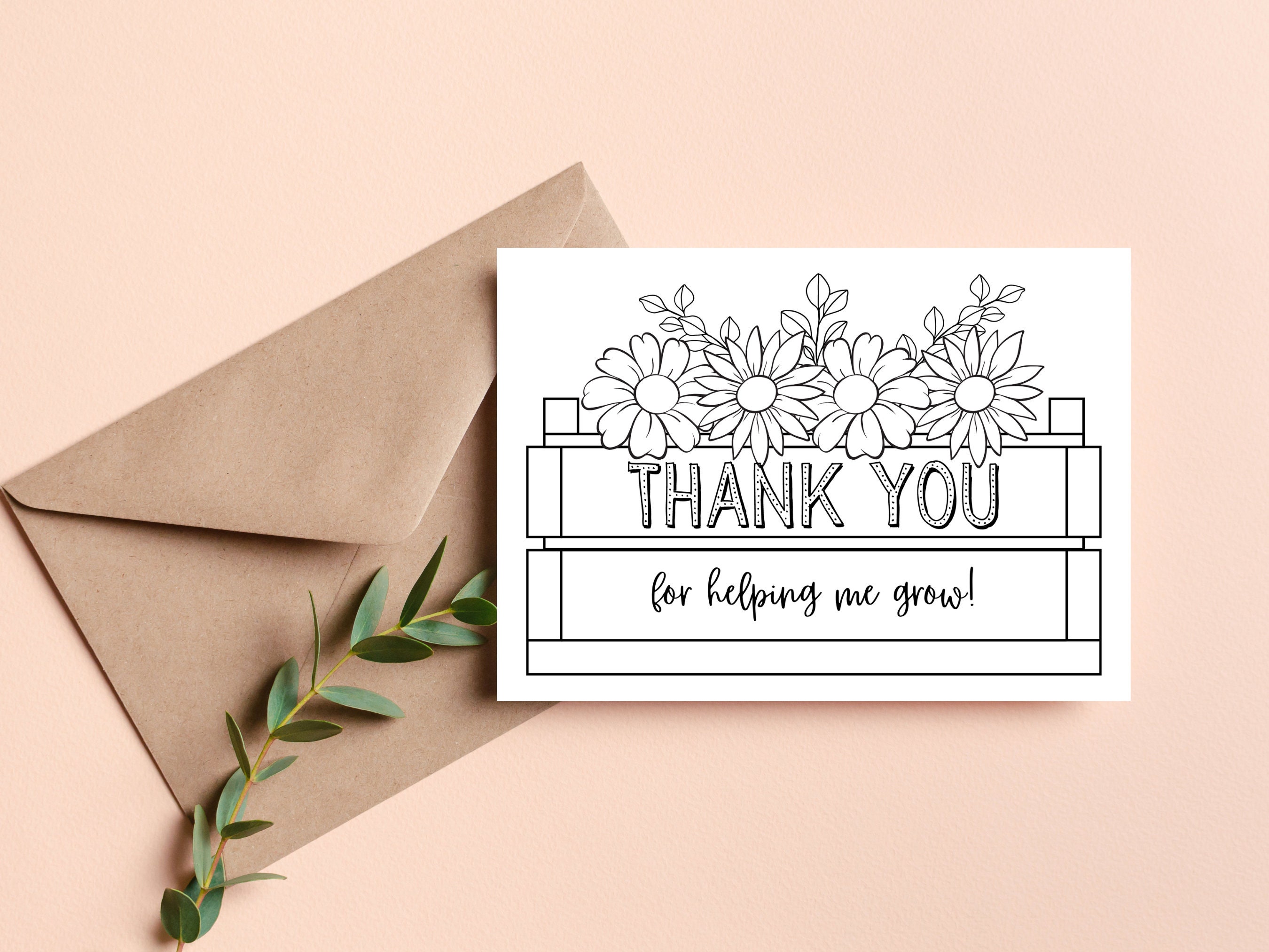 Teacher Thank You Card Printable | Printable Thank You Card | Teacher ...