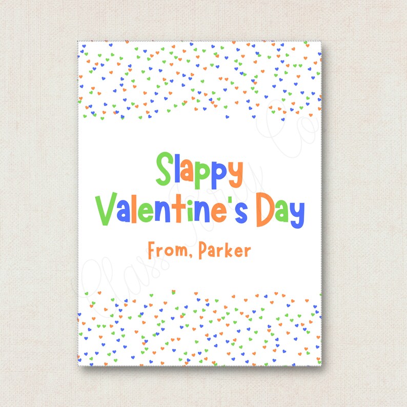 Slappy Valentine's Day Slap Bracelet Gift Tags Instant - Etsy