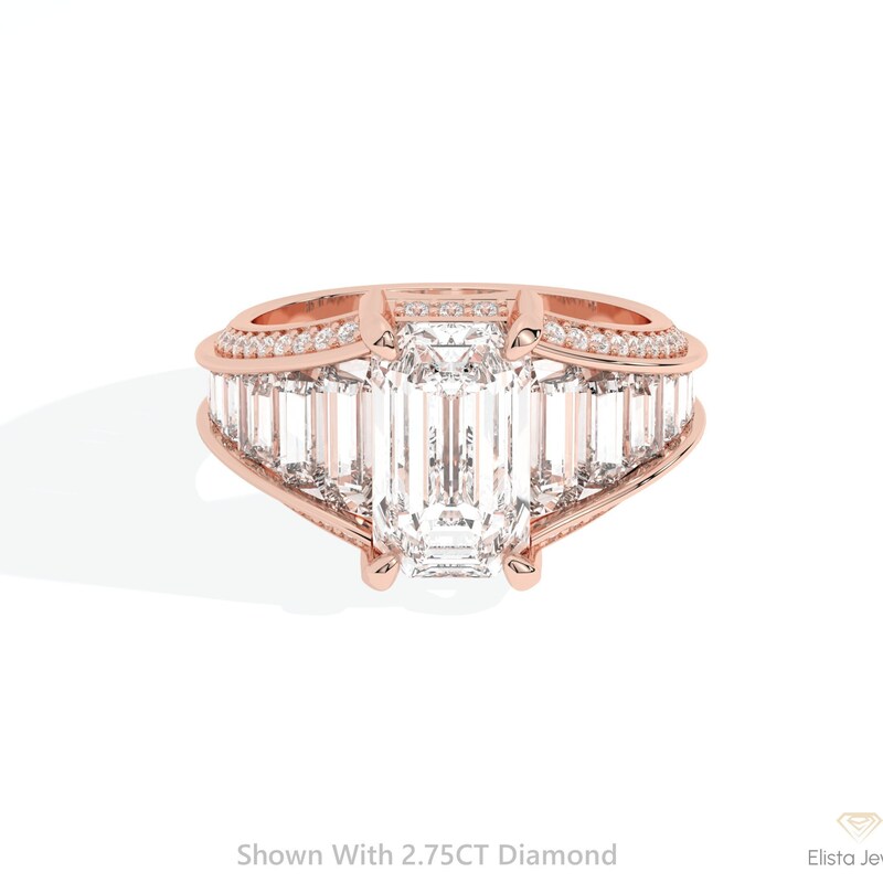 Lab Diamond Channel Ring - Etsy