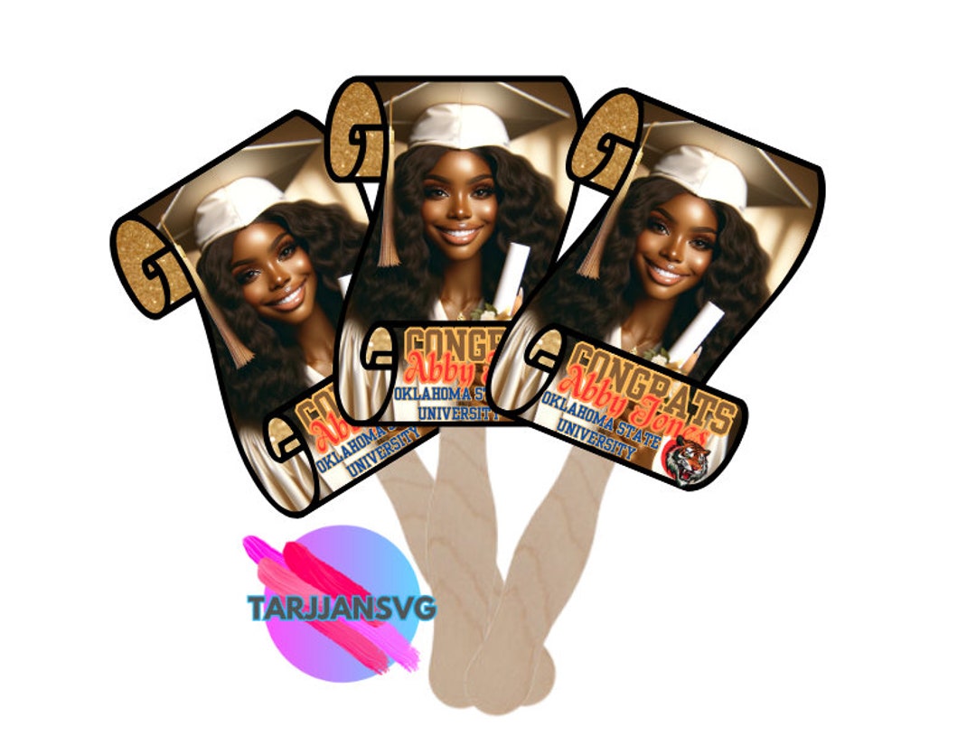 Graduation Scroll Fan Templates SVG, College ,celebration, Personalized ...