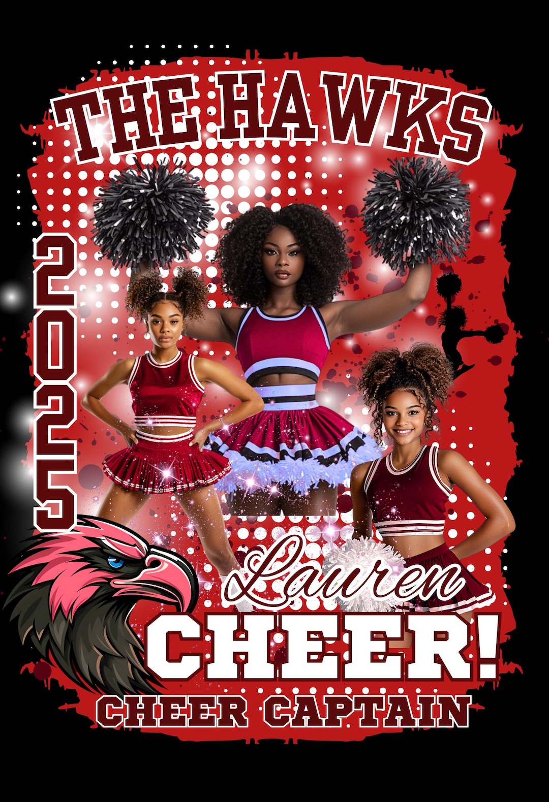 Cheerleading Editable Canva Template, Change Text, for Cheer & Dance ...