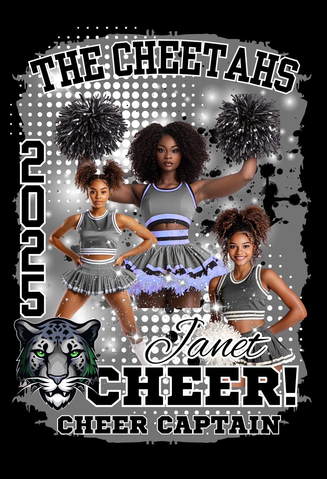 Cheerleading Editable Canva Template, Change Text, for Cheer & Dance ...