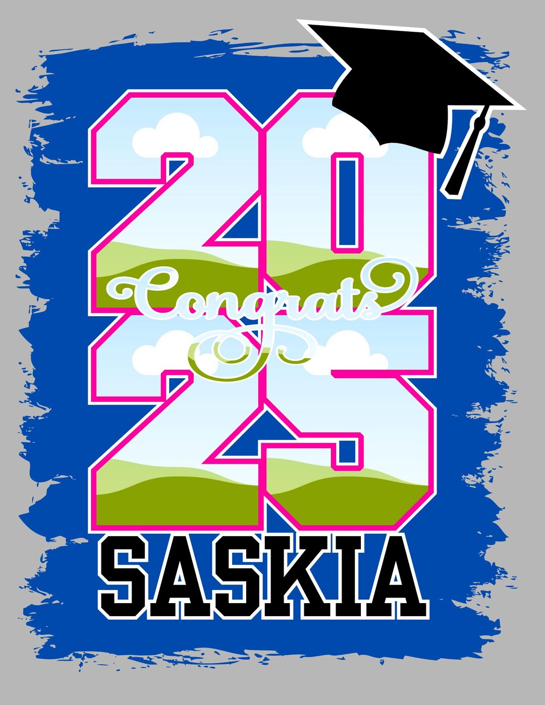 2025 Grad Canva Frame Template, Graduation Template, Drag and Drop ...