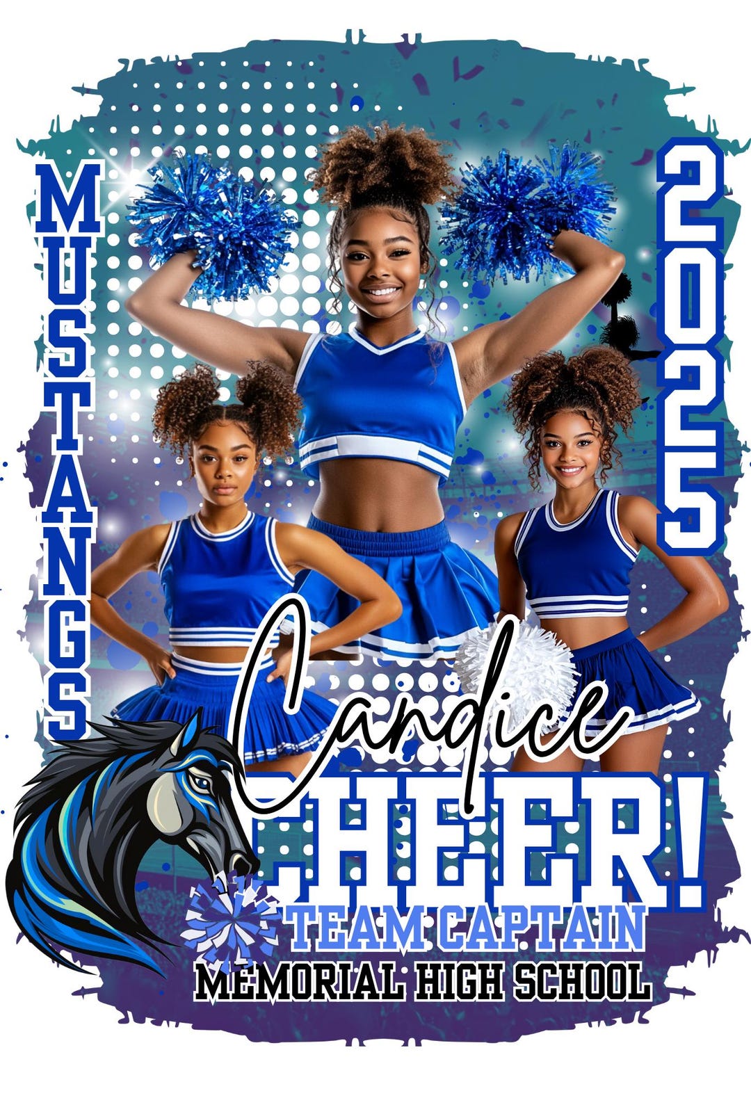 Cheerleading Editable Canva Template,change Text,forshirts, Banners ...