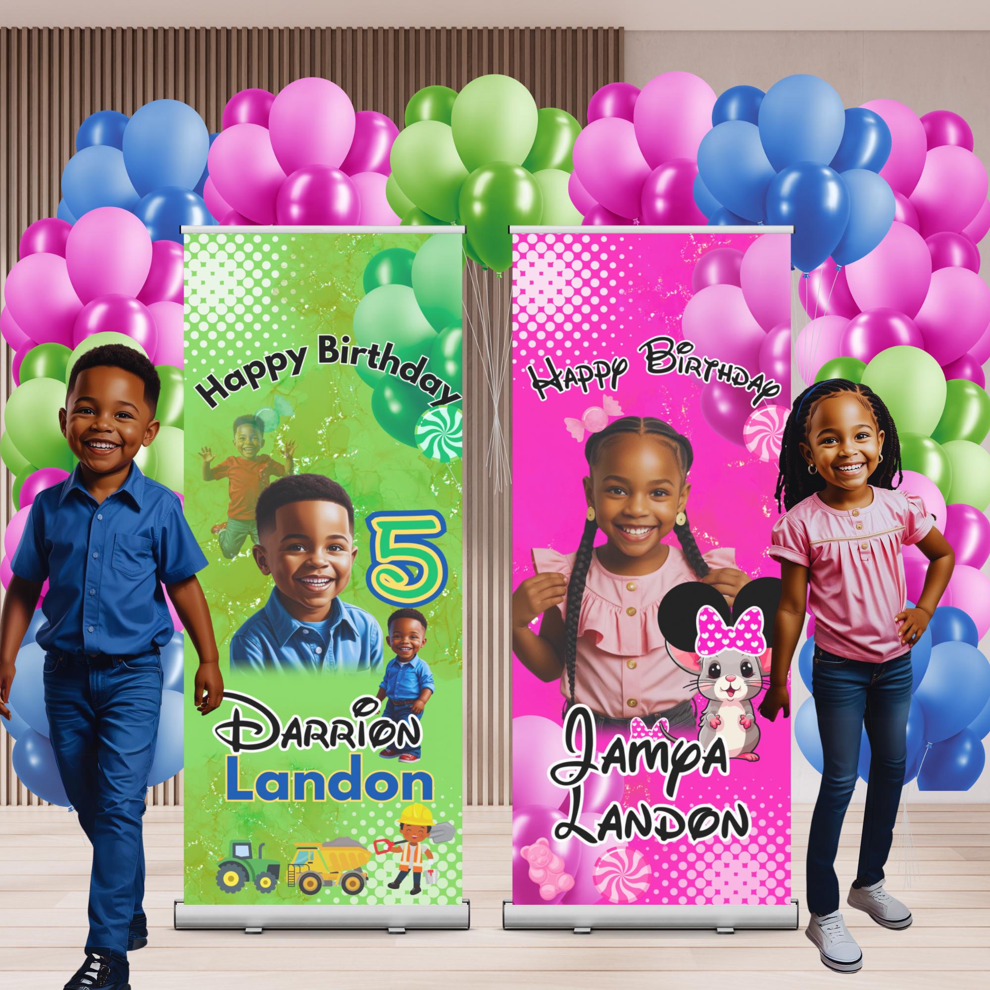 Retractable Banner Templates,birthday,celebration,personalized Design ...