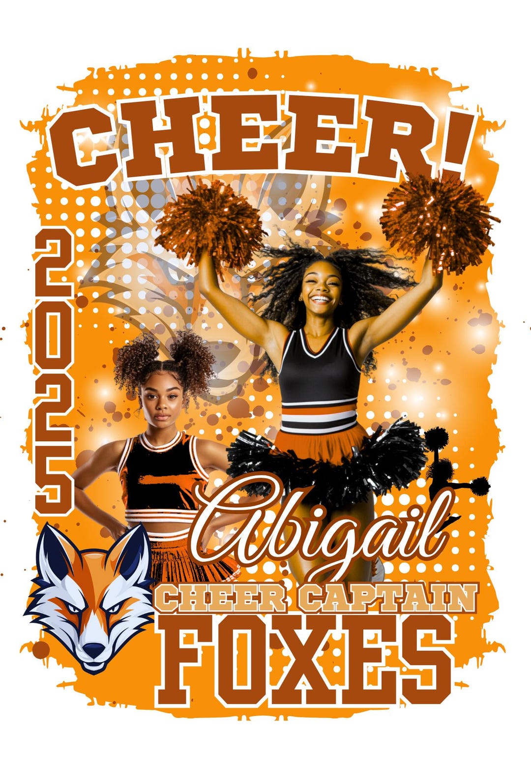 Cheerleading Editable in Canva Templates, Change Text,colors ,for Cheer ...