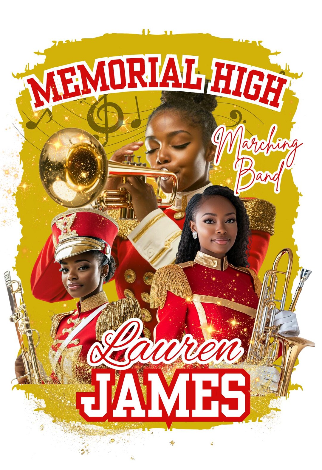 Marching Band Editable in Canva Template, Change Text, for Band & Dance ...