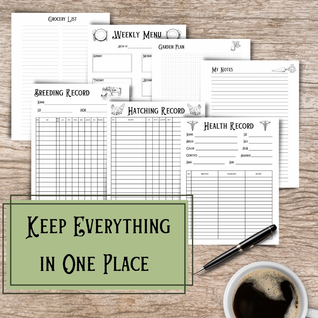 Printable Small Farm Planner, Homestead Organizer - Etsy