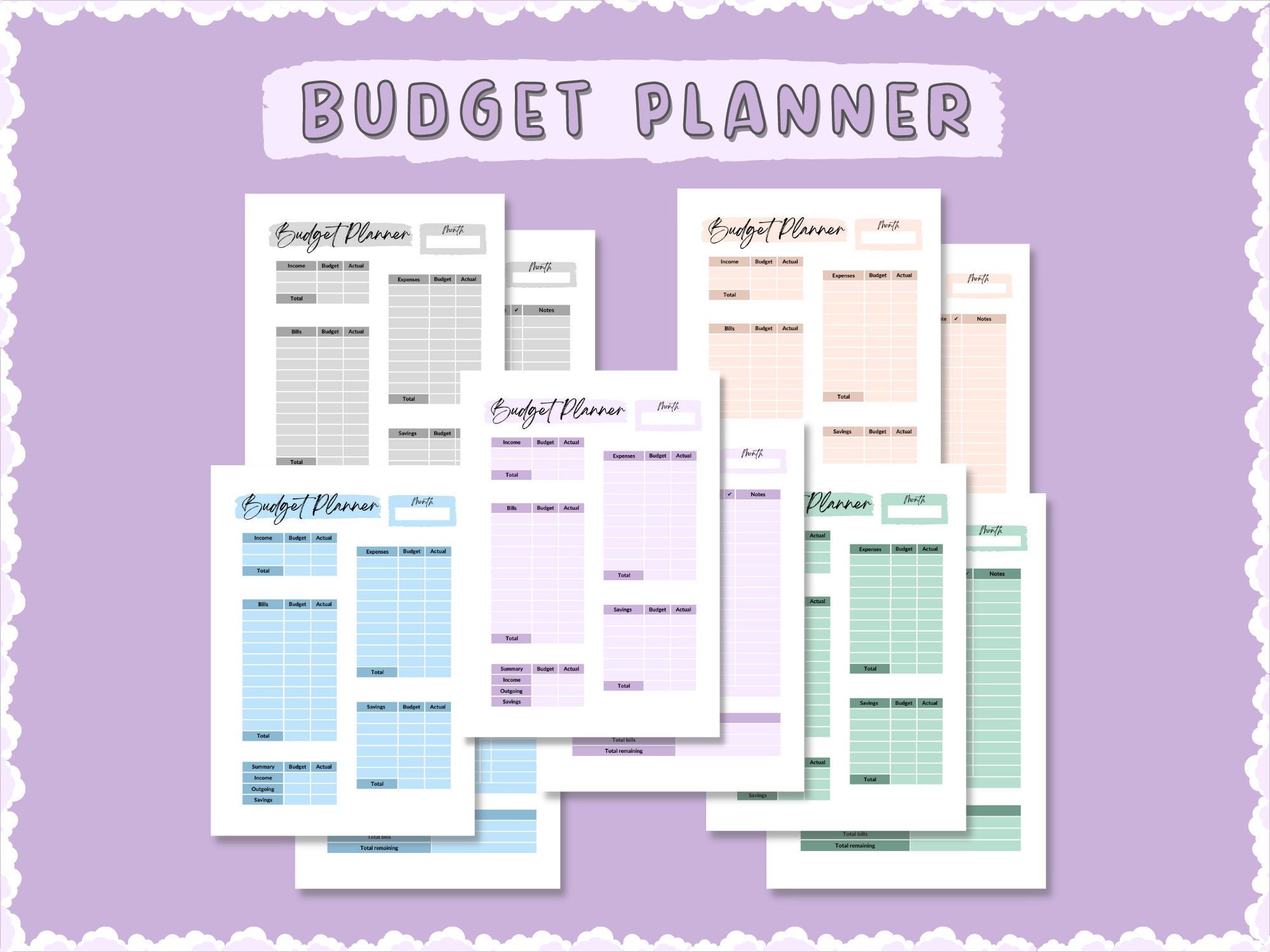 Budget Planner | Printable Budget Planner Template | Budget Template ...