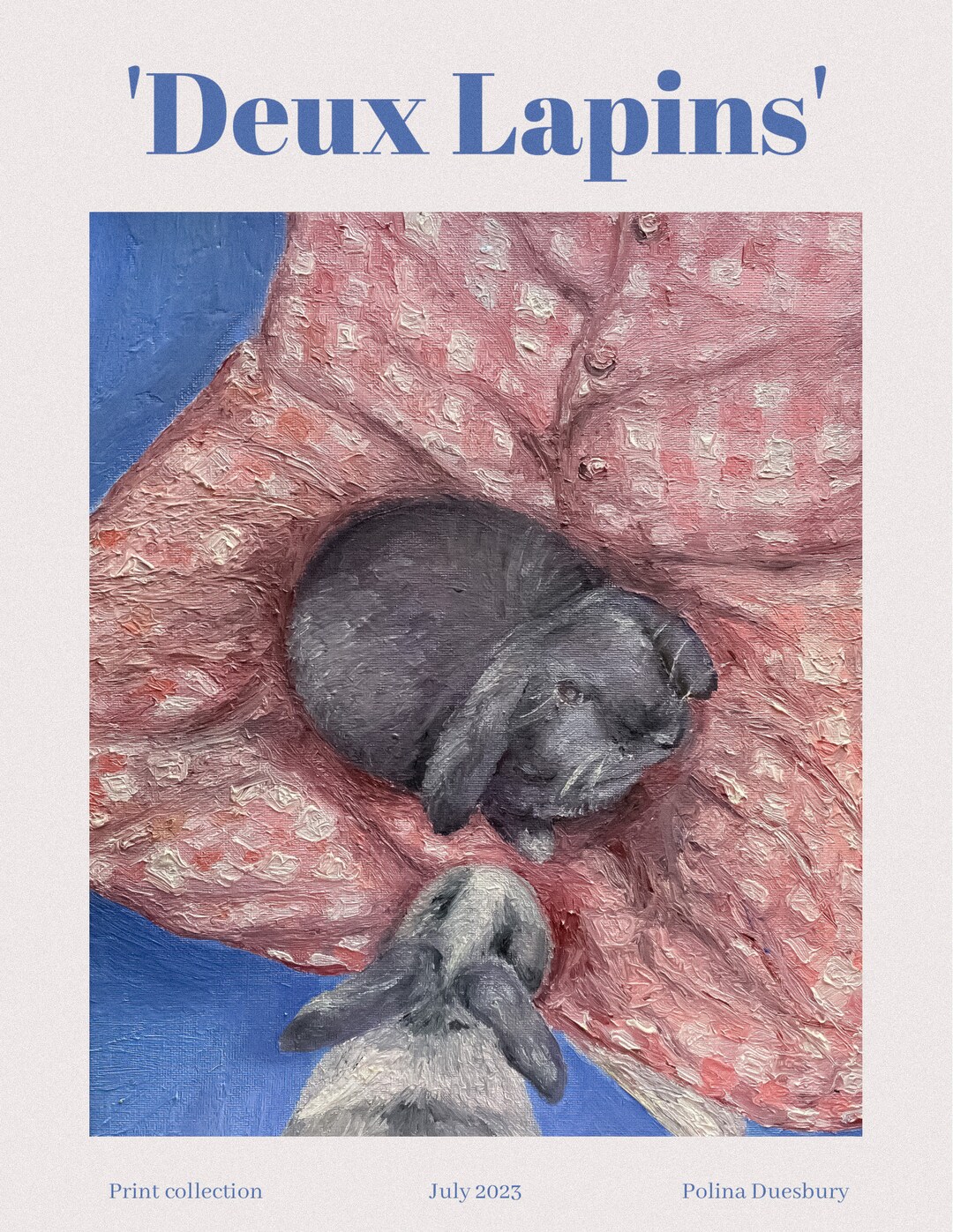 Deux Lapins Original A3 Art Print - Etsy