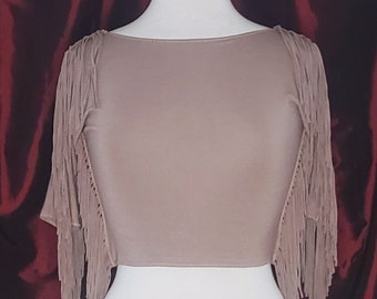 Rhinestone Fringe Crop Top - Etsy