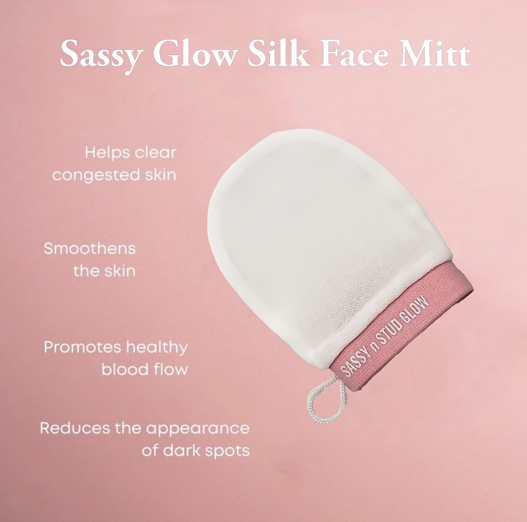 Exfoliating Silk Face Mitt, Silk Face Glove, Silk Face Scrub, Face ...