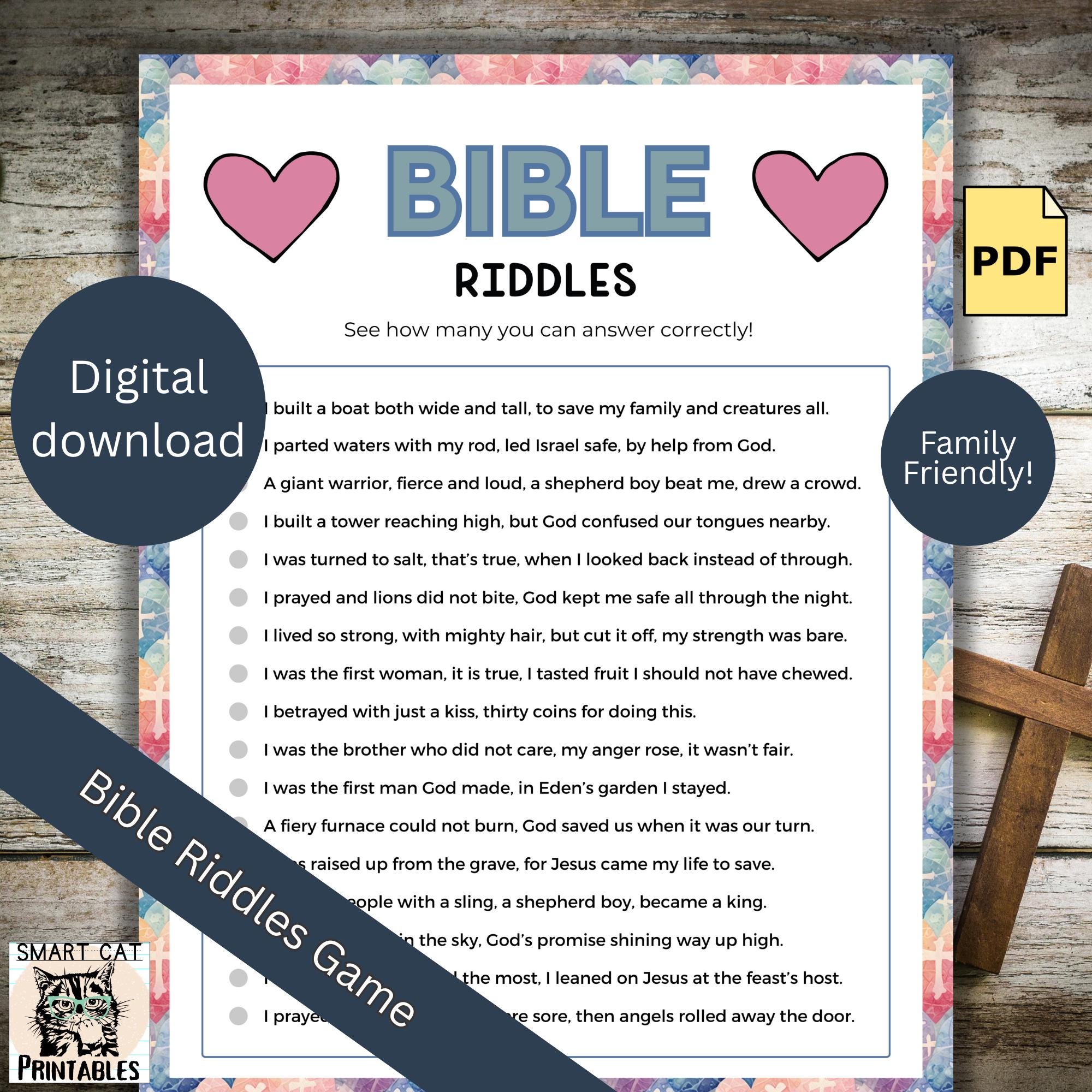 Bible Riddles Game Printable, Fun Christian Trivia Poems, Family Church ...