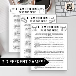 Fun Team Building Office Game Printable, 3 PASS THE PRIZE Games ...