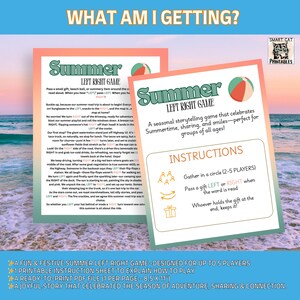 Fun Summer Left Right Game, Family Summer Left Right Poem Gift Exchange ...