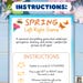 Spring Left Right Game Printable PDF, Spring Party Game for Kids ...