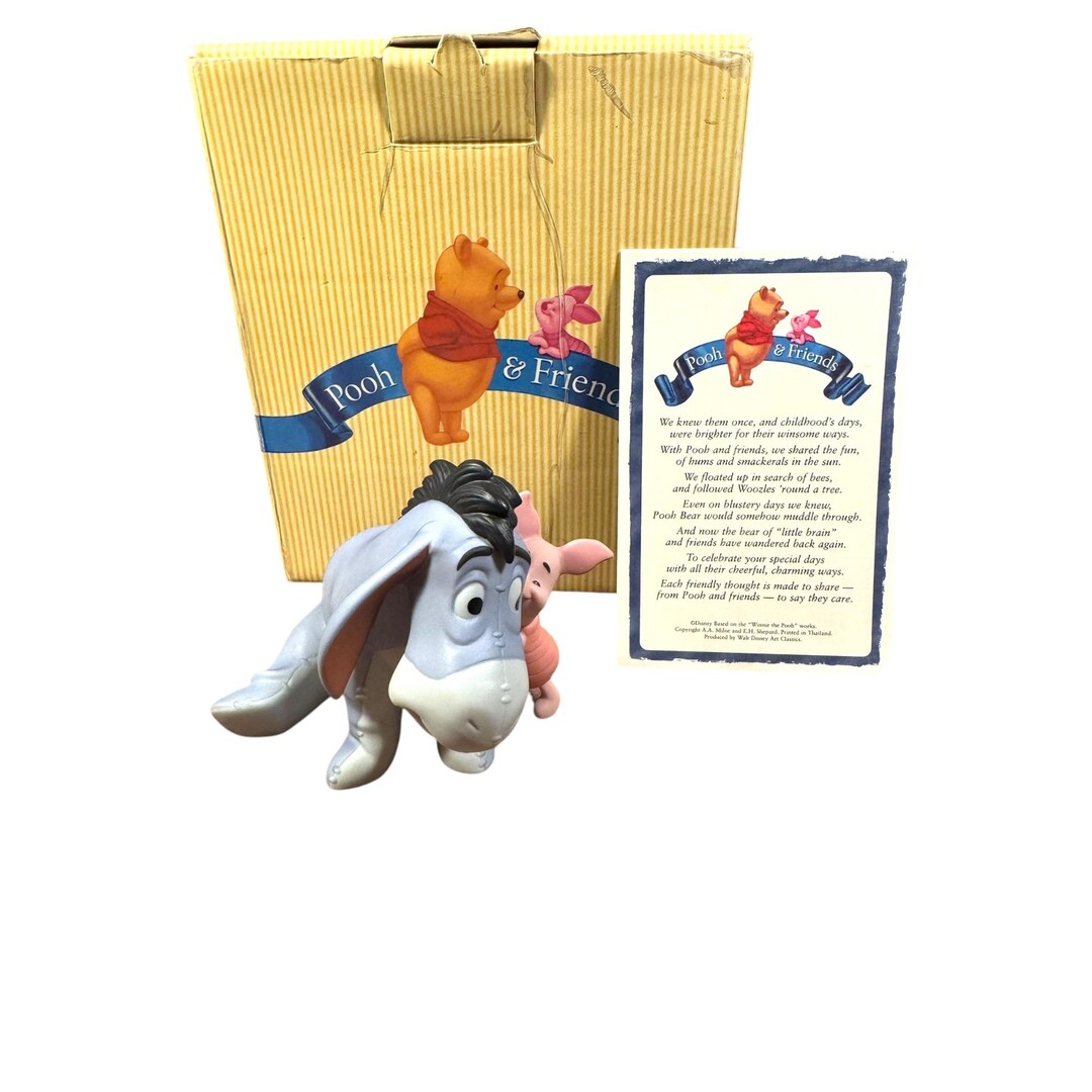 Disney Pooh Friends Eeyore Piglet Figurine Collectible Statue Porcelain ...