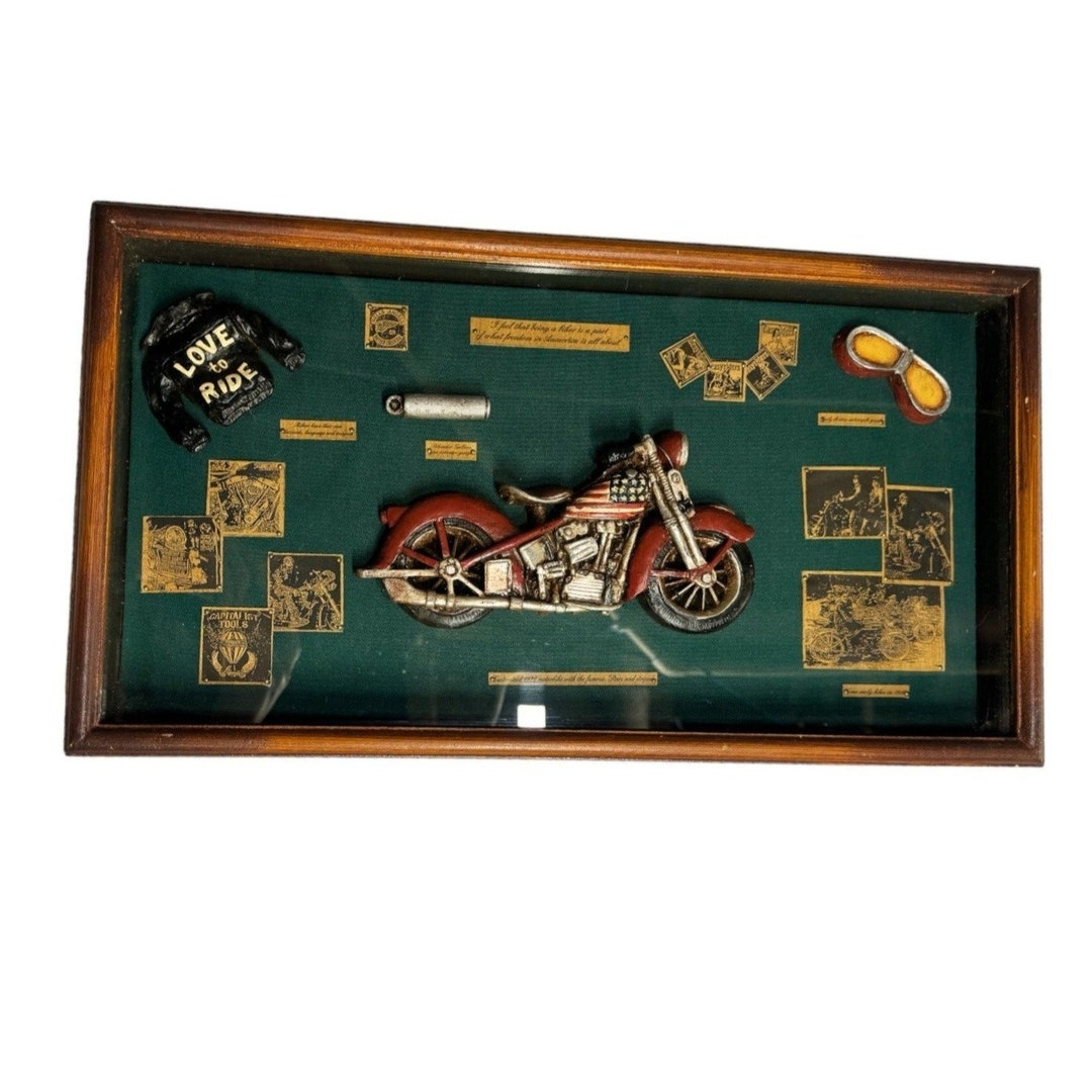 Motorcycle Love to Ride Shadow Box Wall Art Decor Hanging - Etsy