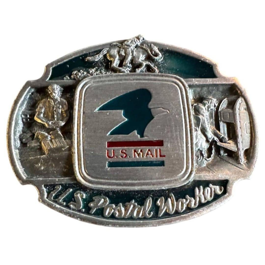 United States Postal Worker Belt Buckle Pewter Silver - Etsy
