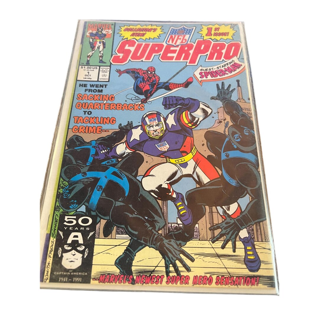 Marvel Comics NFL Superpro Comic Issue #1 With Spider-man Appearance ...